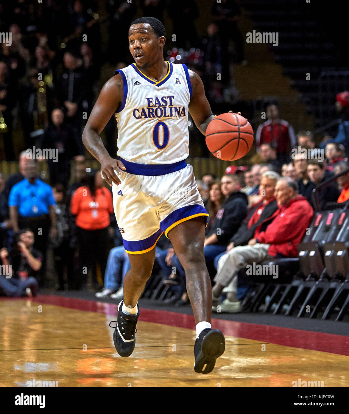 Piscataway, New Jersey, USA. 24th Nov, 2017. ECU's guard Isaac Fleming ...