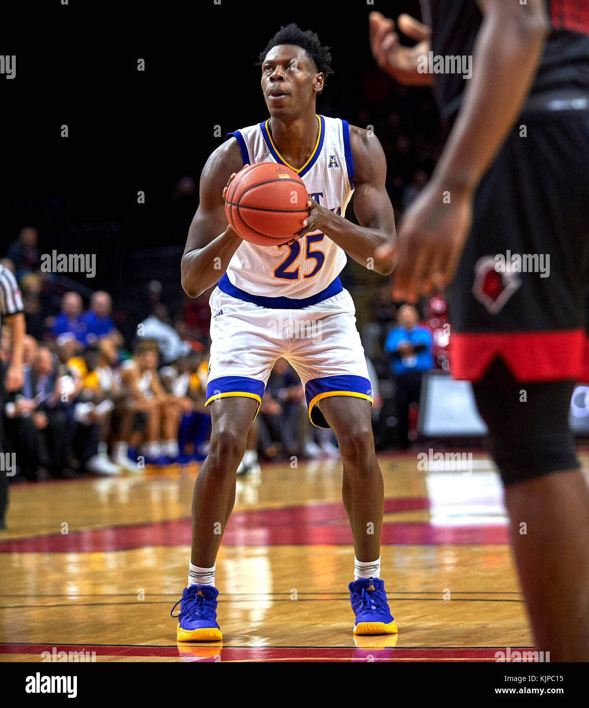Piscataway, New Jersey, USA. 24th Nov, 2017. ECU's forward Jabari Craig ...
