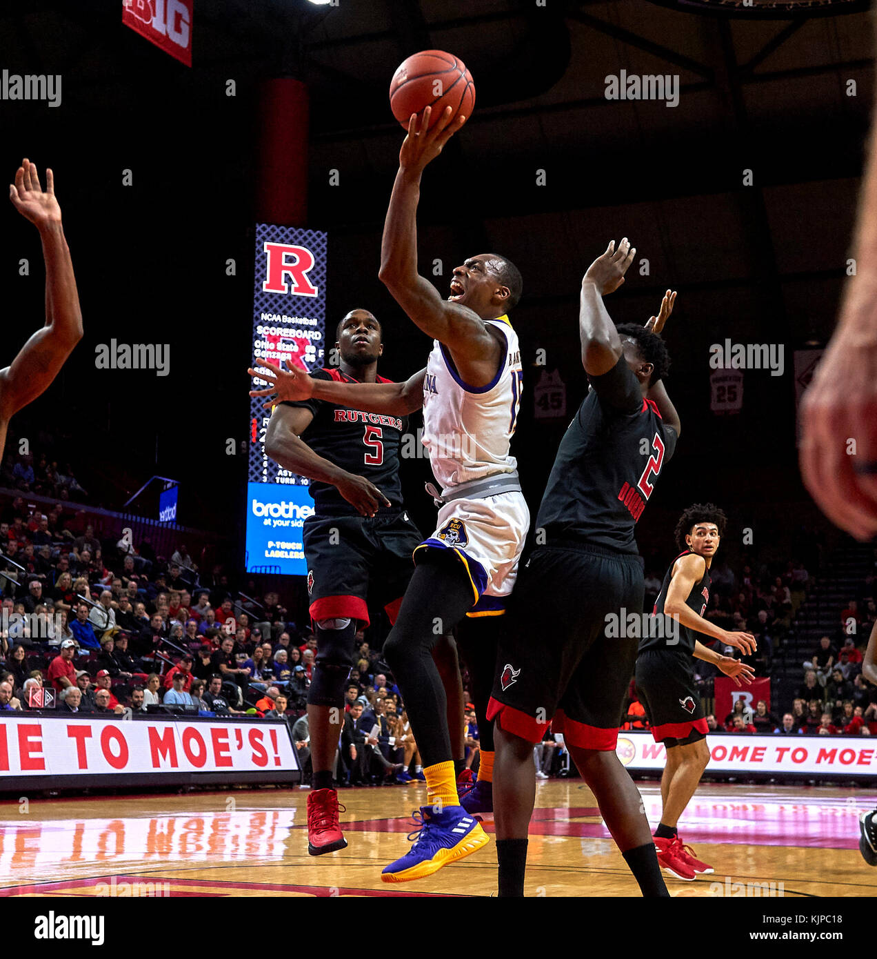Piscataway, New Jersey, USA. 24th Nov, 2017. ECU's guard Kentrell ...