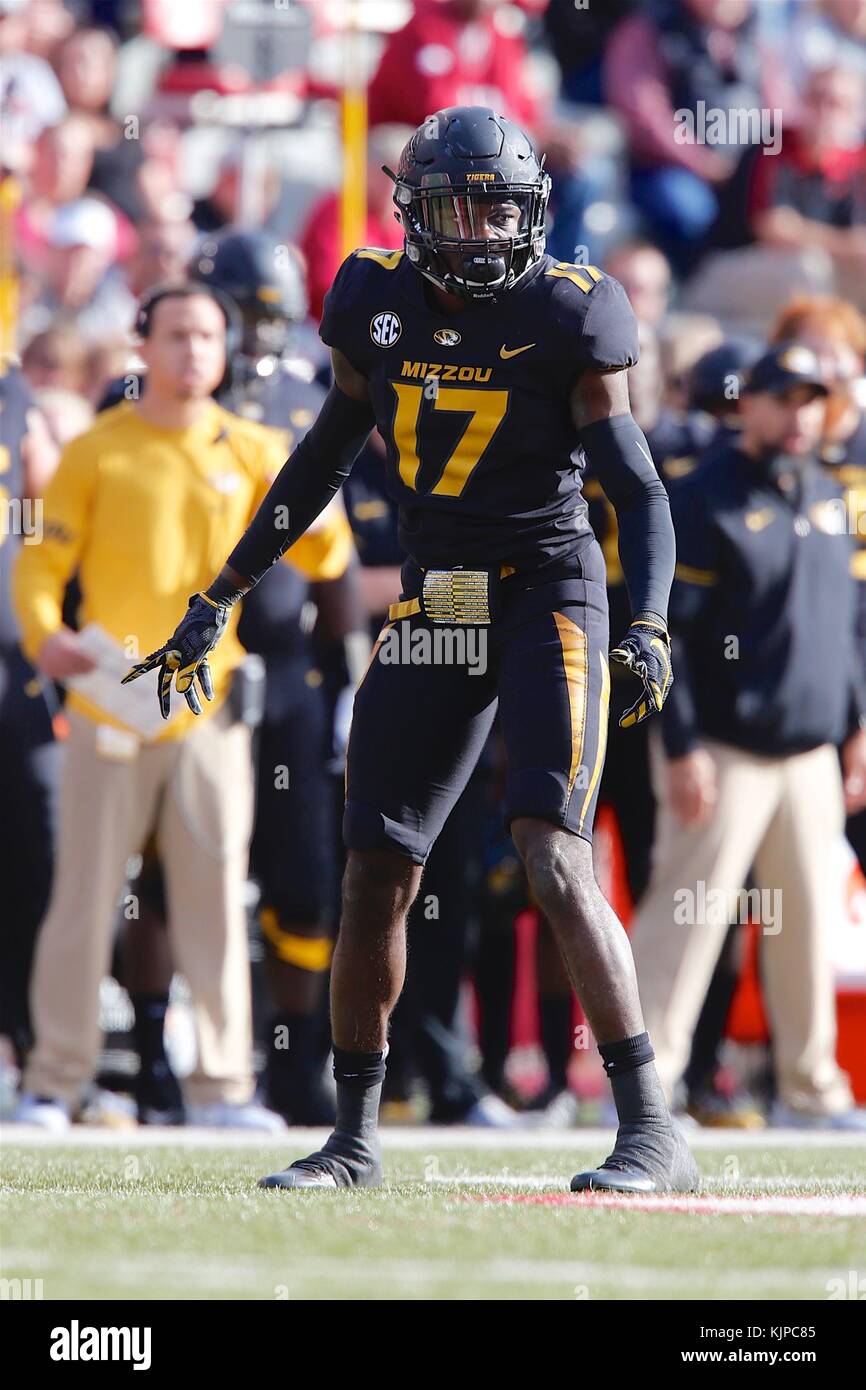 Nov 24, 2017: DeMarkus Acy #17 looks over the offensive formation as ...