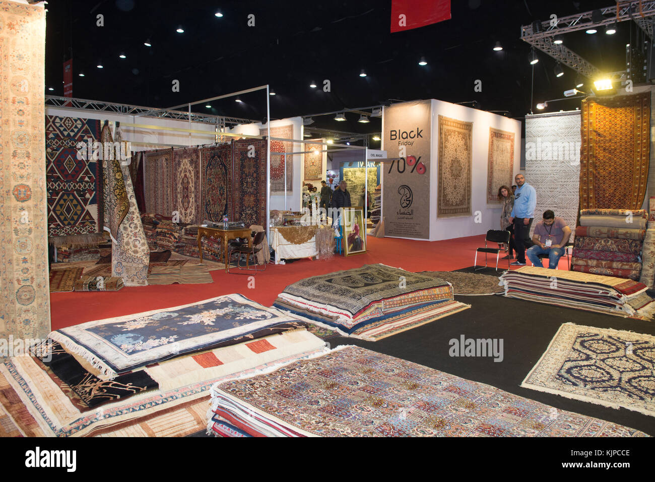 Biel, Beirut, Lebanon. 24th Nov, 2017. Carpets on display inside the ...