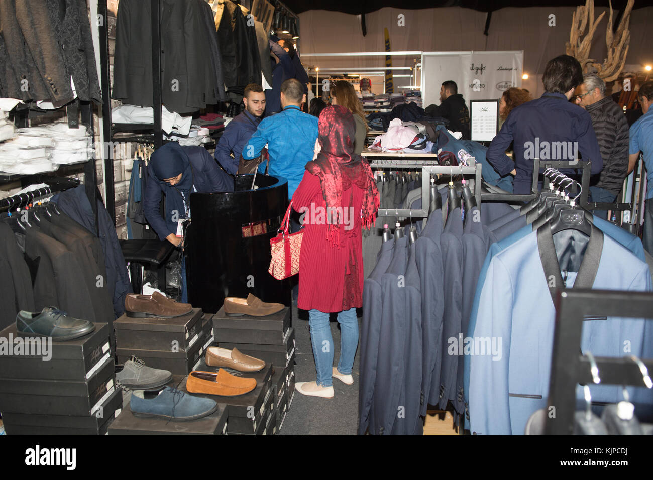 Biel, Beirut, Lebanon. 24th Nov, 2017. People shopping for mens suits ...