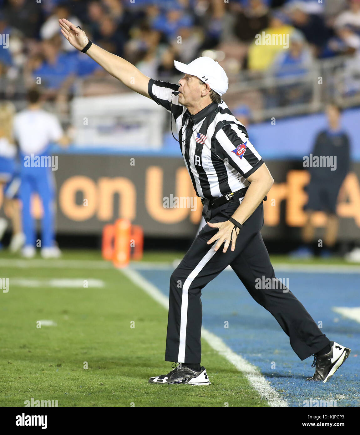 Pasadena CA. 24th Nov, 2017. Referee Mark Duddy ready for play during ...
