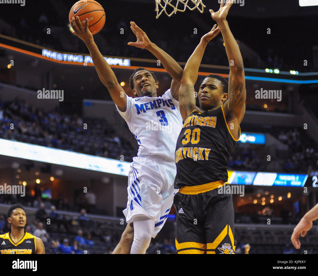Block The Shot. 25th Nov, 2017. TN, USA; Memphis Tigers guard, JEREMIAH ...