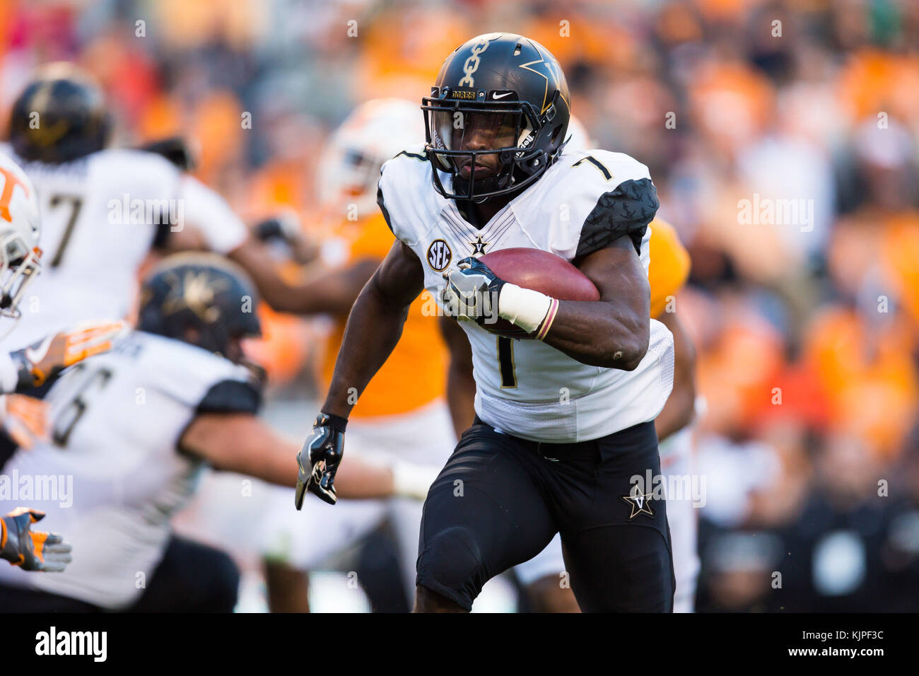 November 25, 2017: running back Ralph Webb #7 of the Vanderbilt ...