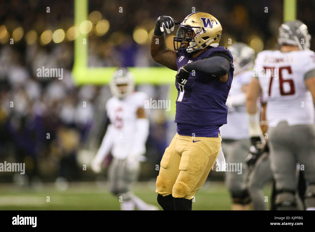 Washington huskies linebacker keishawn bierria 7 hi-res stock ...