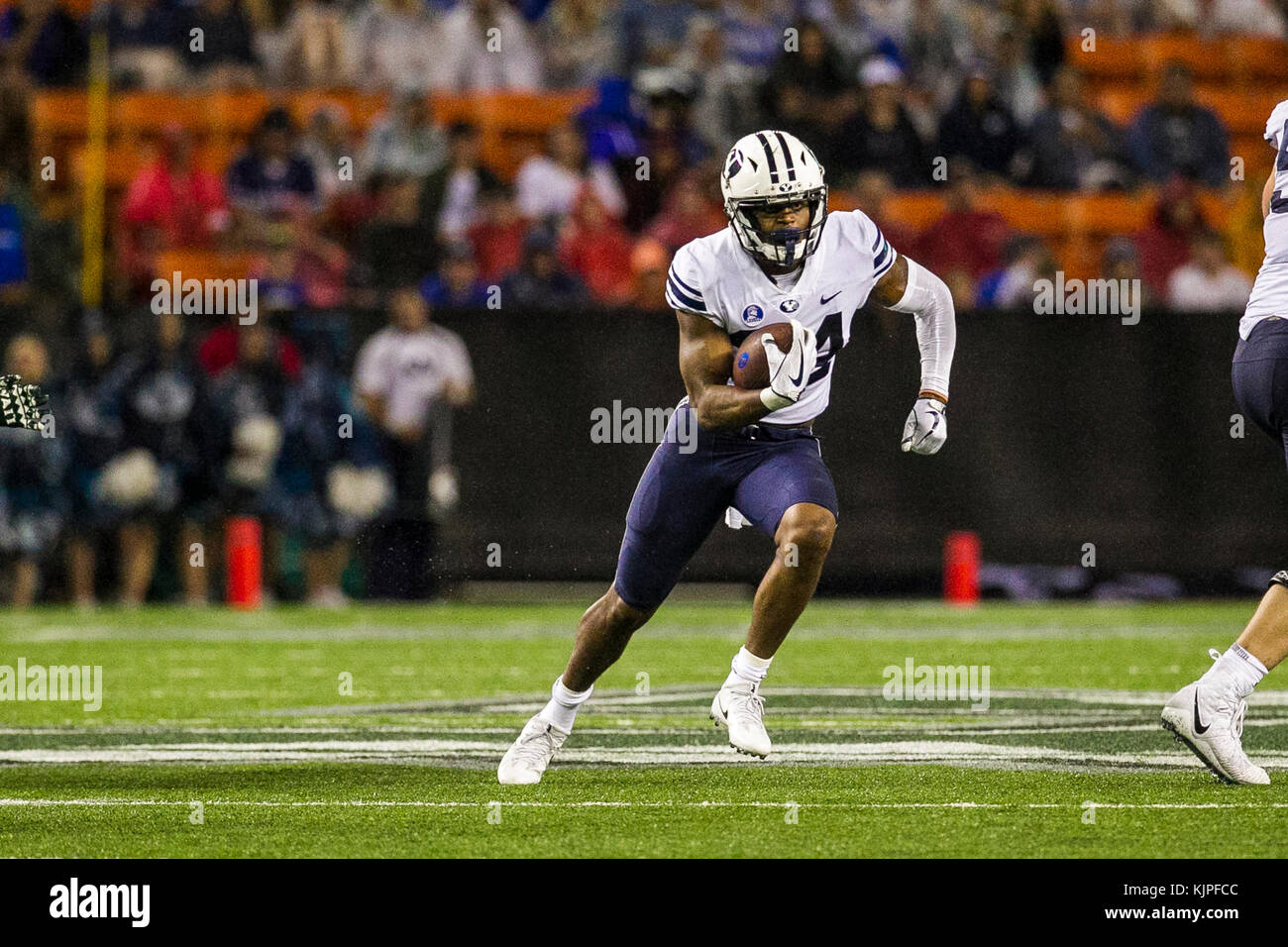 November 25, 2017 - Brigham Young Cougars running back Riley Burt #34 ...