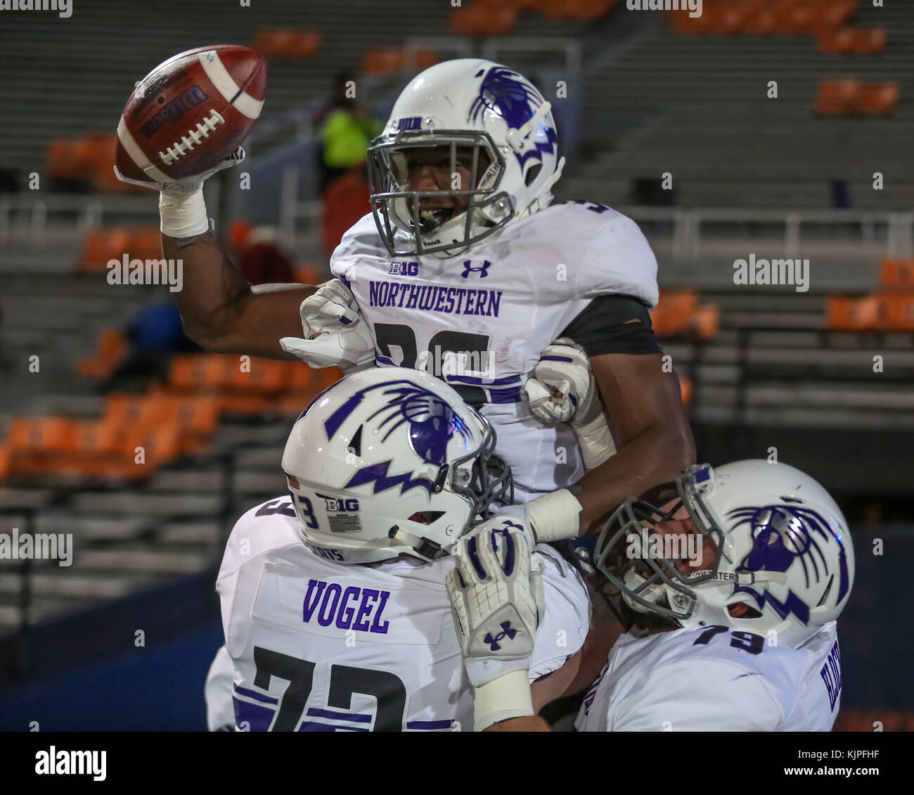Saturday Novermber 25th - Northwestern Wildcats running back Jesse ...