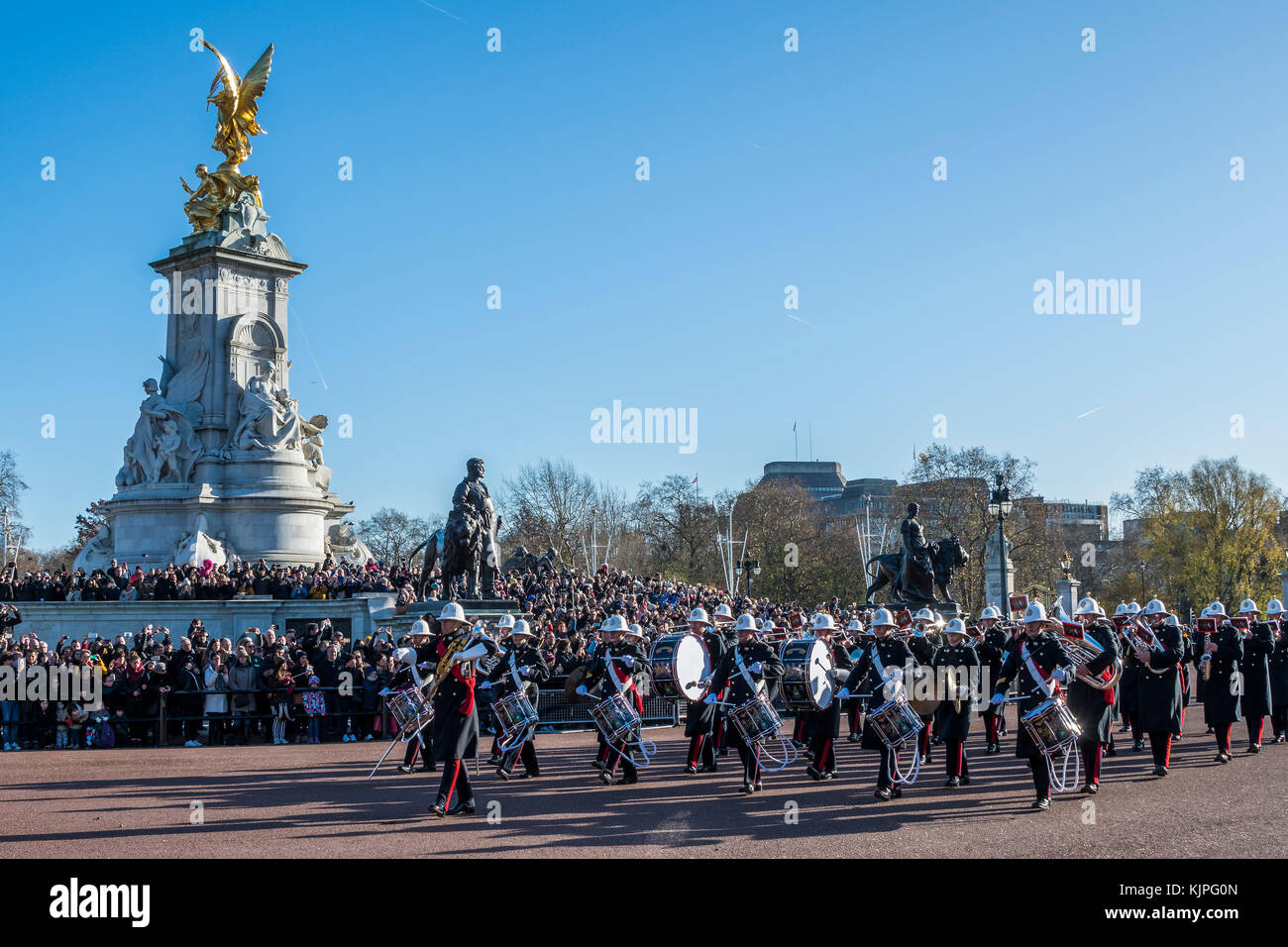 London, UK. 26th Nov, 2017. Led by the band of the Royal Marines the ...
