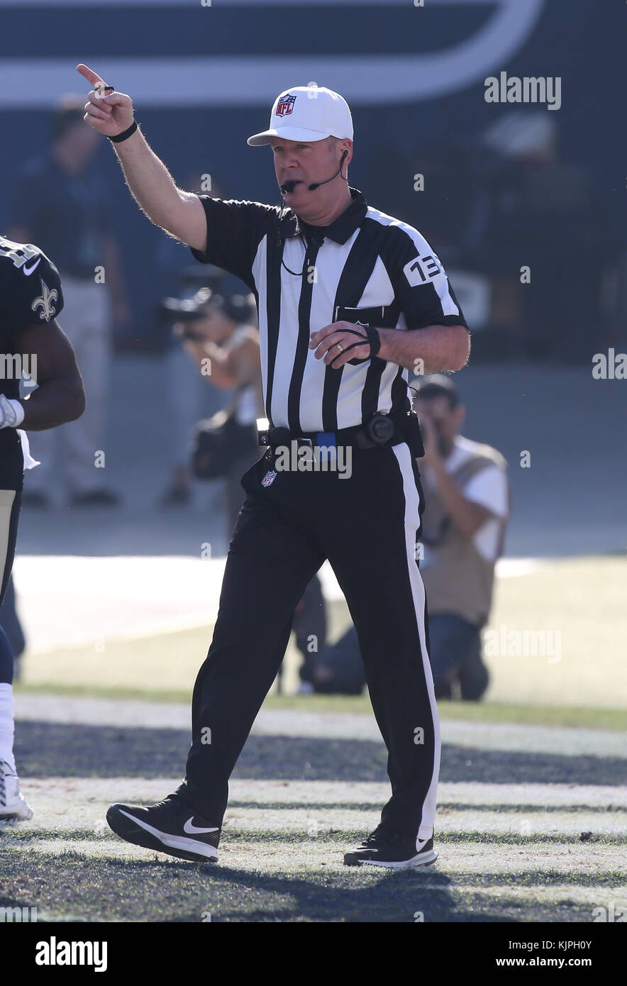 Los Angeles, CA, USA. 26th Nov, 2017. Referee John Parry at the NFL New ...