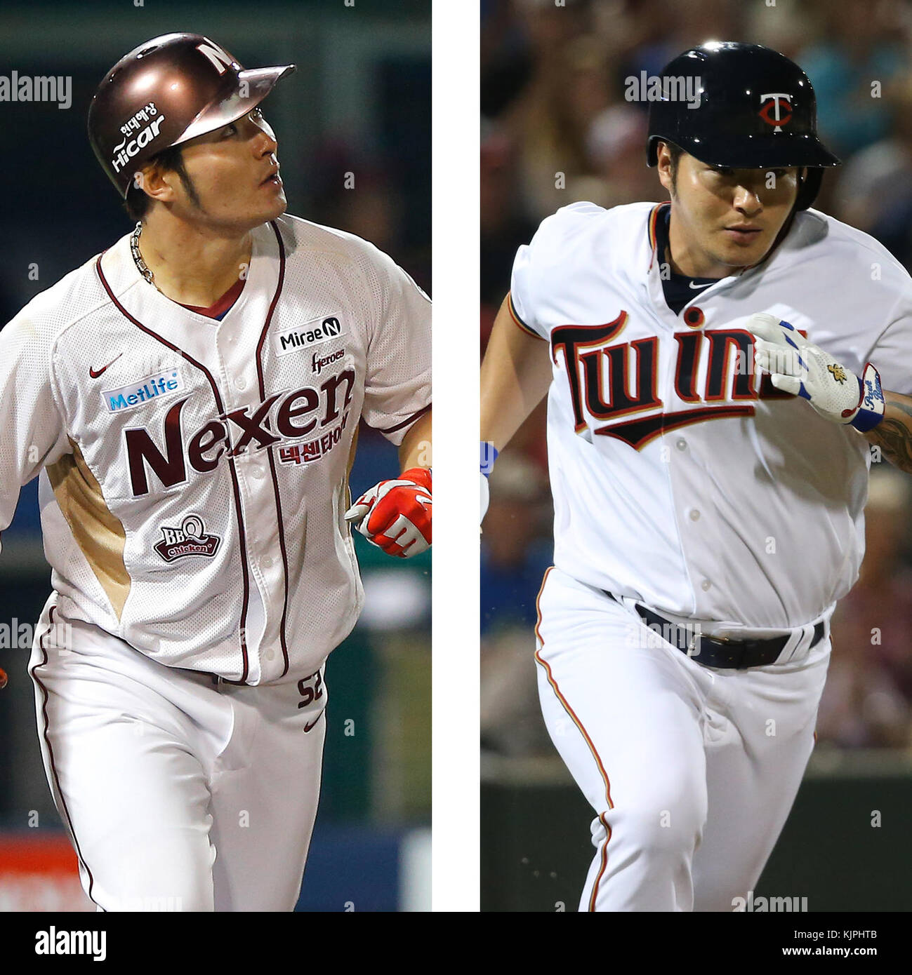 27th Nov, 2017. Slugger Park Byung-ho returns to KBO This combined file ...