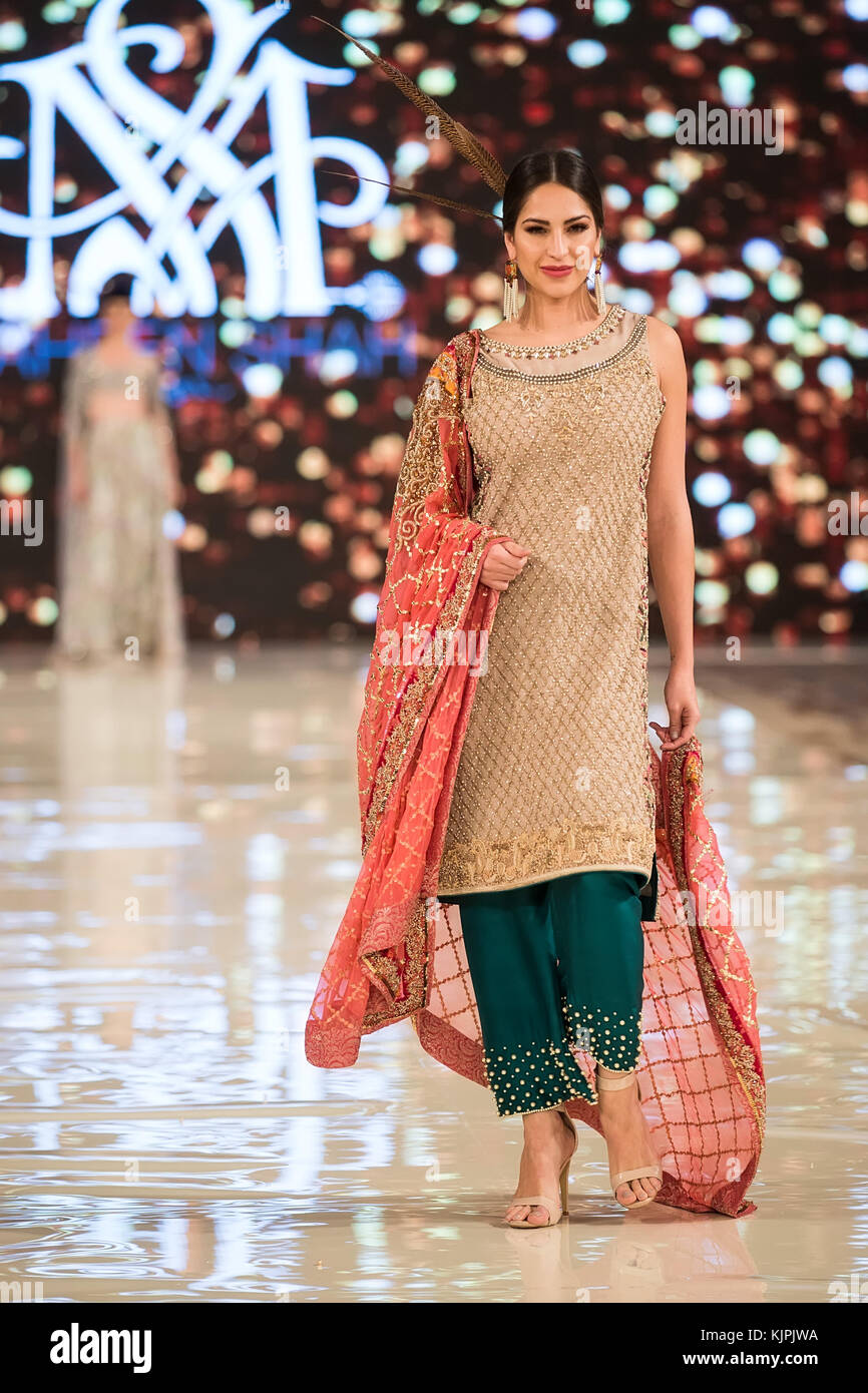 London, UK. 26th Nov, 2017. Models on catwalk showcasing Maheen Shah ...