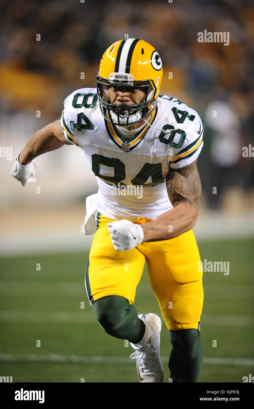 Pittsburgh, PA, USA. 26th Nov, 2017. Packers Lance Kendricks #84 during ...