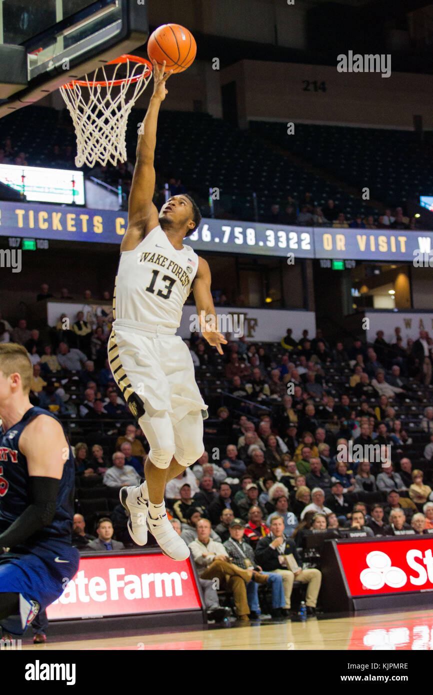 Winston-Salem, NC, USA. 14th Nov, 2017. Wake Forest guard Bryant ...