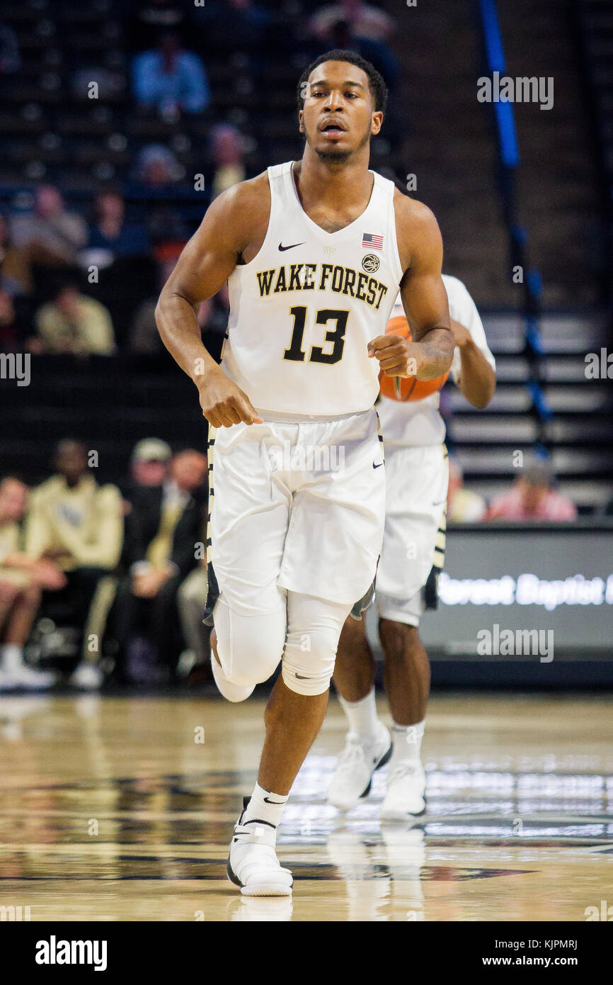 Winston-Salem, NC, USA. 14th Nov, 2017. Wake Forest guard Bryant ...
