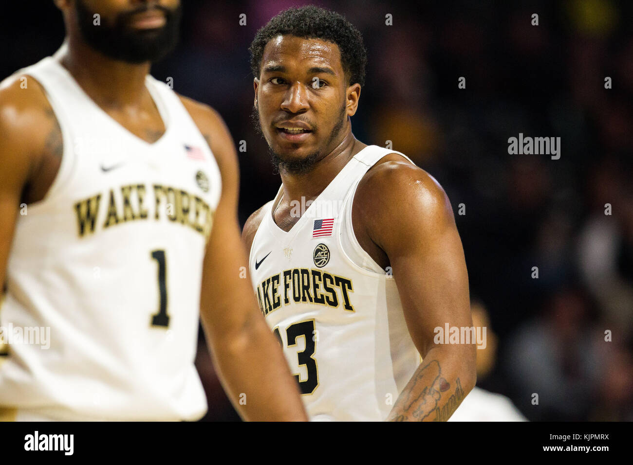 Winston-Salem, NC, USA. 14th Nov, 2017. Wake Forest guard Bryant ...