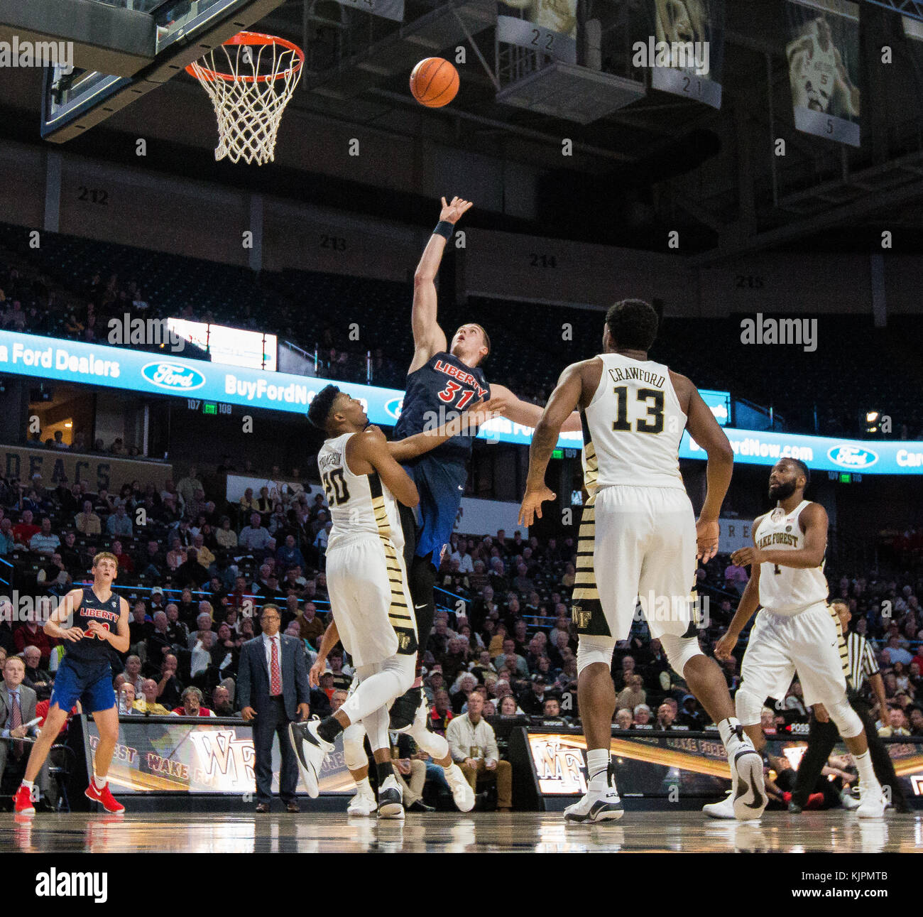 Winston-Salem, NC, USA. 14th Nov, 2017. Wake Forest forward Terrence ...