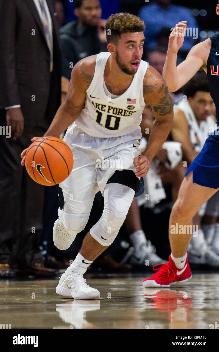 Winston-Salem, NC, USA. 14th Nov, 2017. Wake Forest guard Mitchell ...
