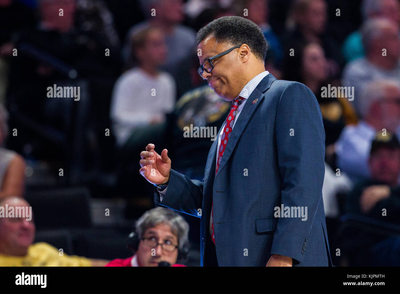 Winston-Salem, NC, USA. 14th Nov, 2017. Liberty head coach Ritchie ...