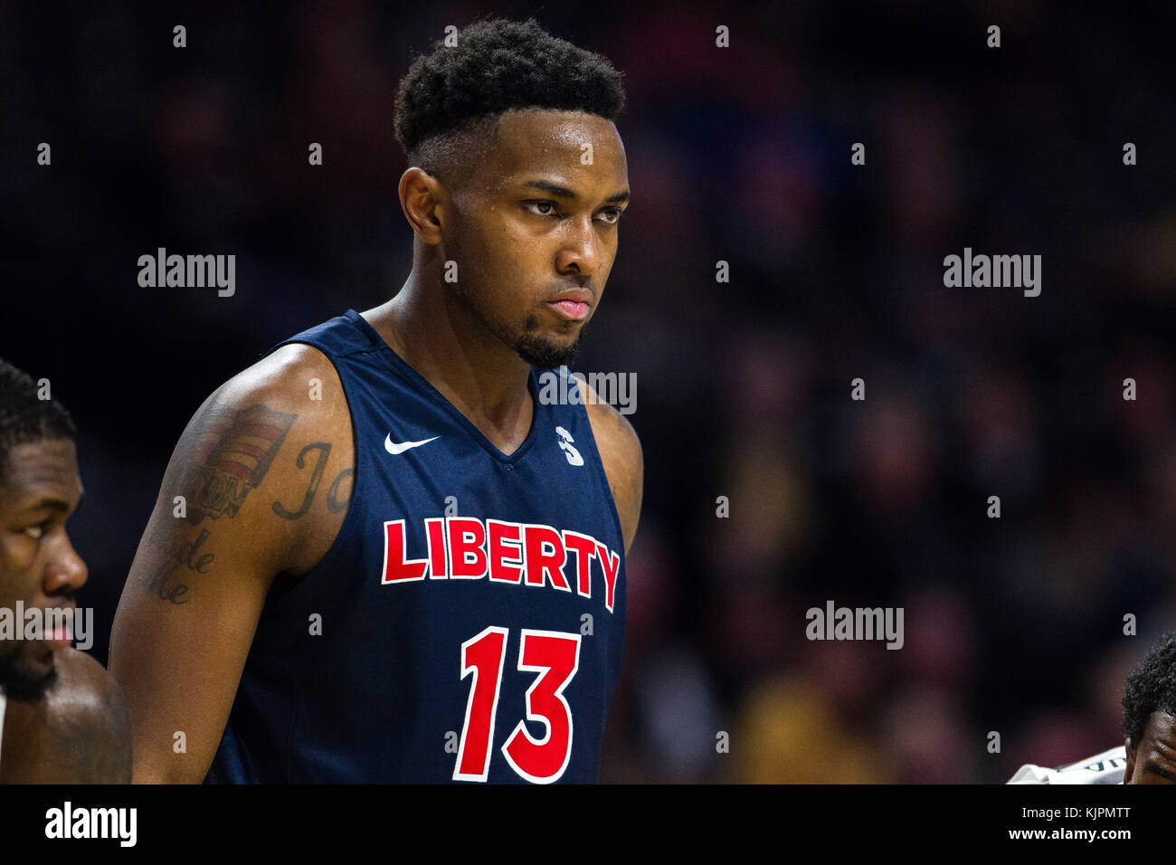 Winston-Salem, NC, USA. 14th Nov, 2017. Liberty guard Isaiah Williams ...
