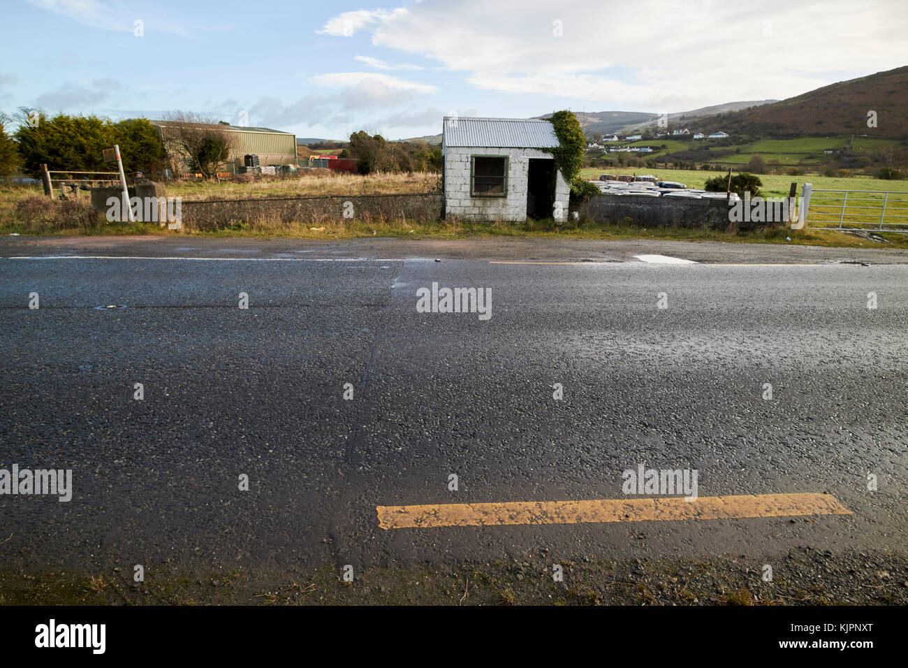 Disused old Irish Customs post on the irish border between Northern ...