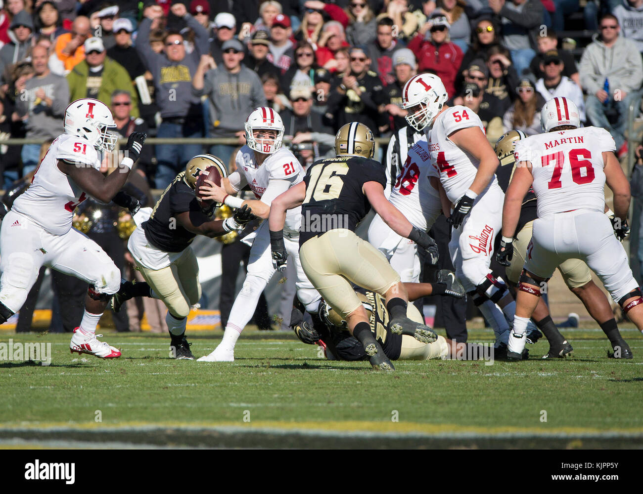West Lafayette, Indiana, USA. 25th Nov, 2017. Indiana quarterback ...