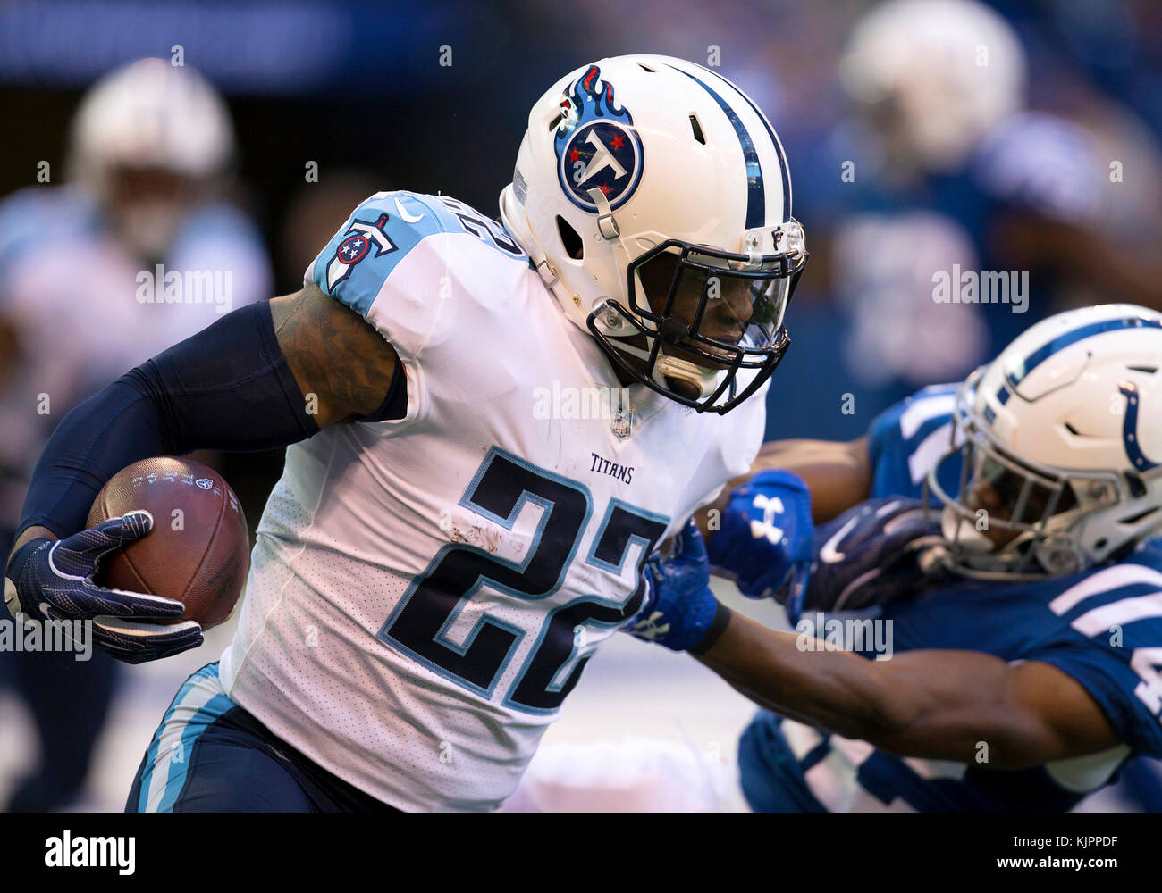 Indianapolis, Indiana, USA. 26th Nov, 2017. Tennessee running back ...