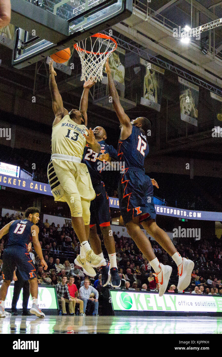 Winston-Salem, NC, USA. 28th Nov, 2017. Wake Forest guard Bryant ...