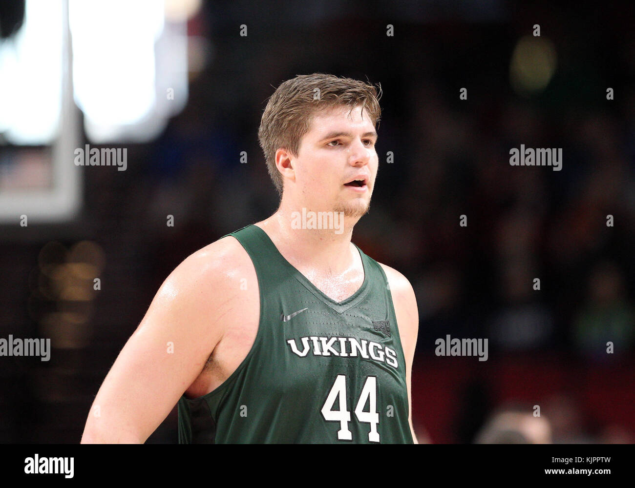 November 24, 2017: Portland State Vikings center Ryan Edwards (44 ...