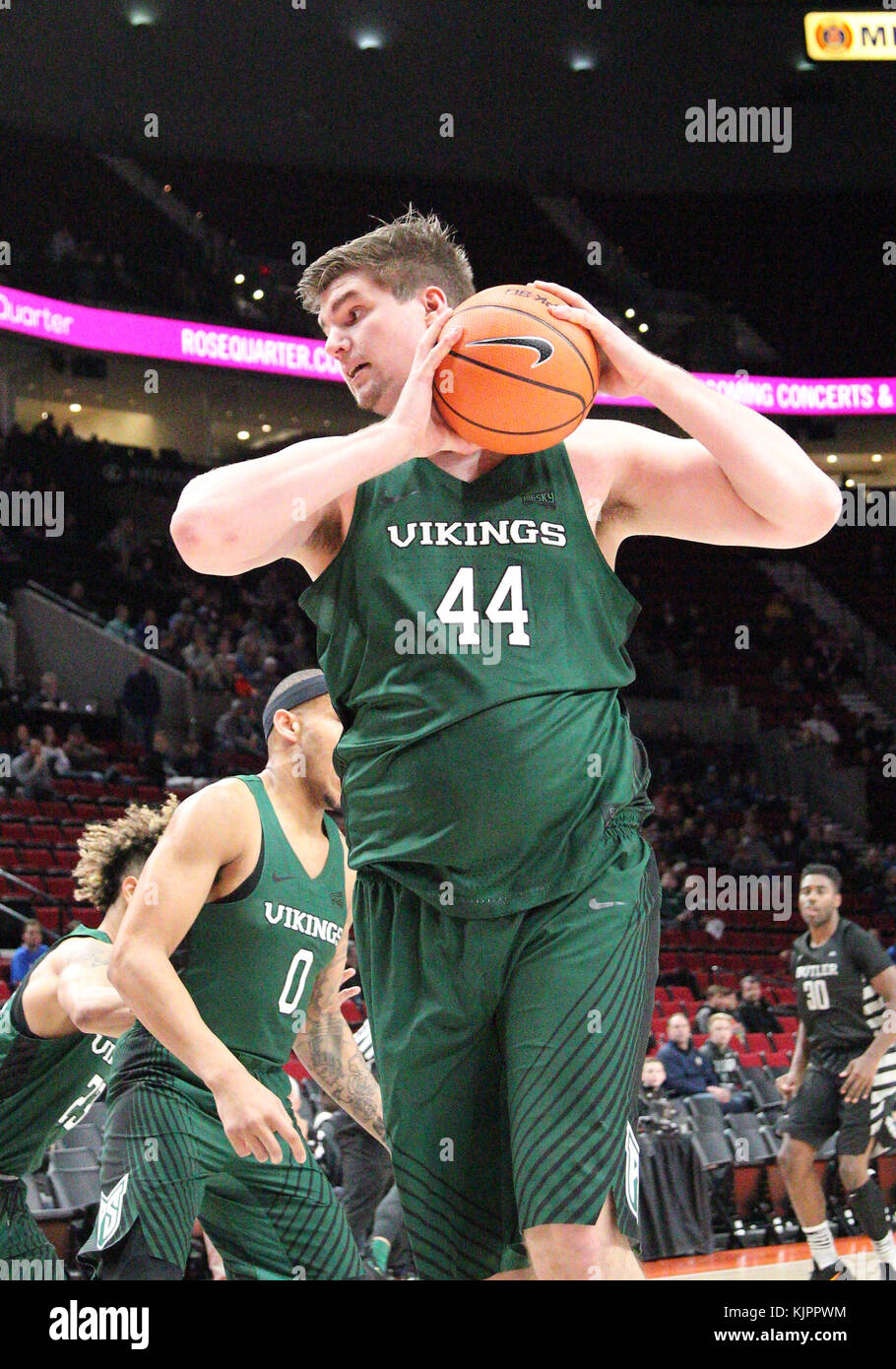 November 24, 2017: Portland State Vikings center Ryan Edwards (44 ...