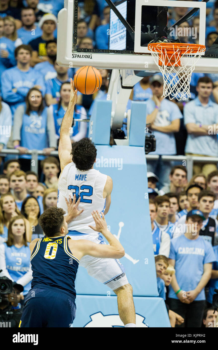 North carolina tar heels forward luke maye 32 hi-res stock photography ...