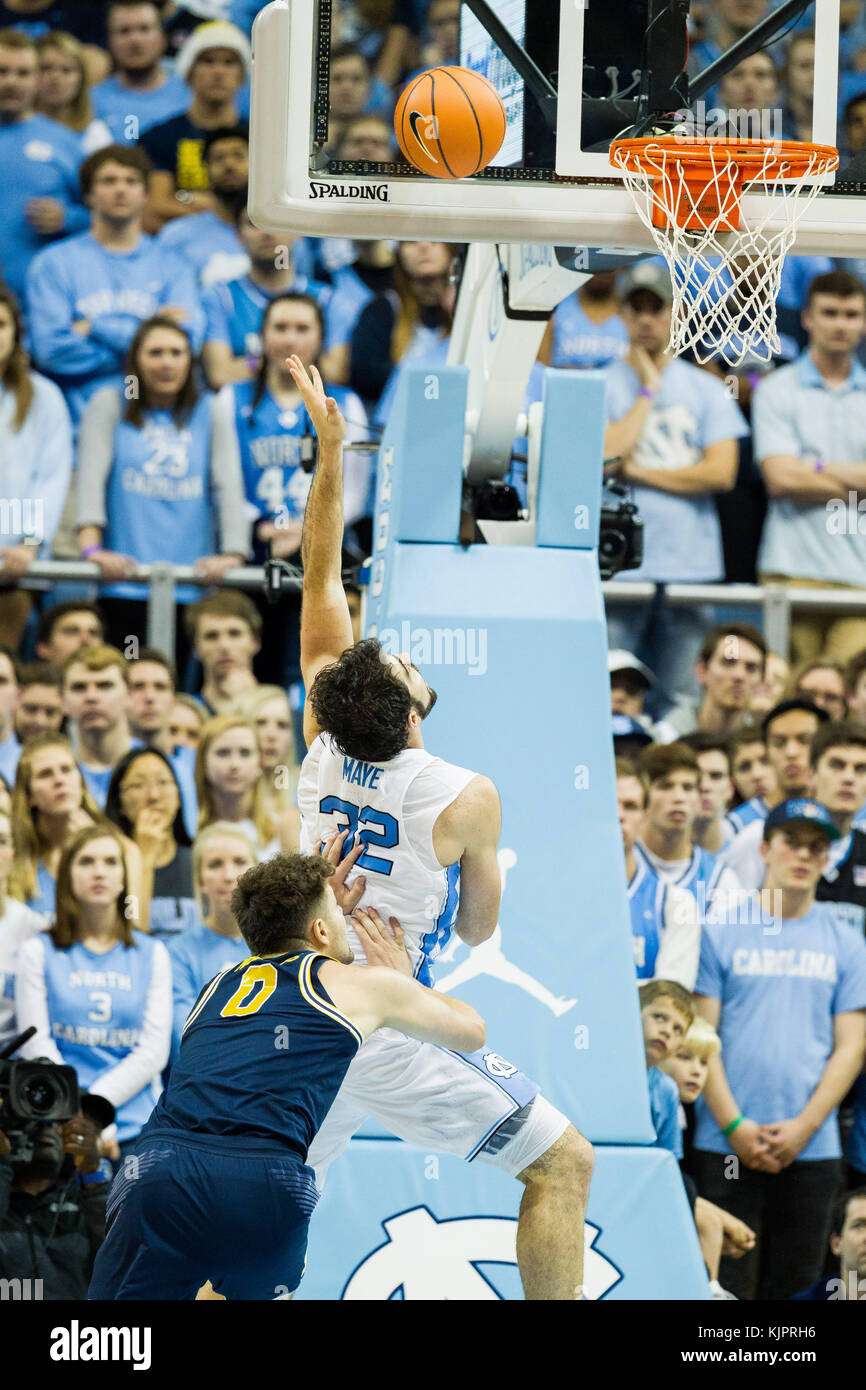 North carolina tar heels forward luke maye 32 hi-res stock photography ...