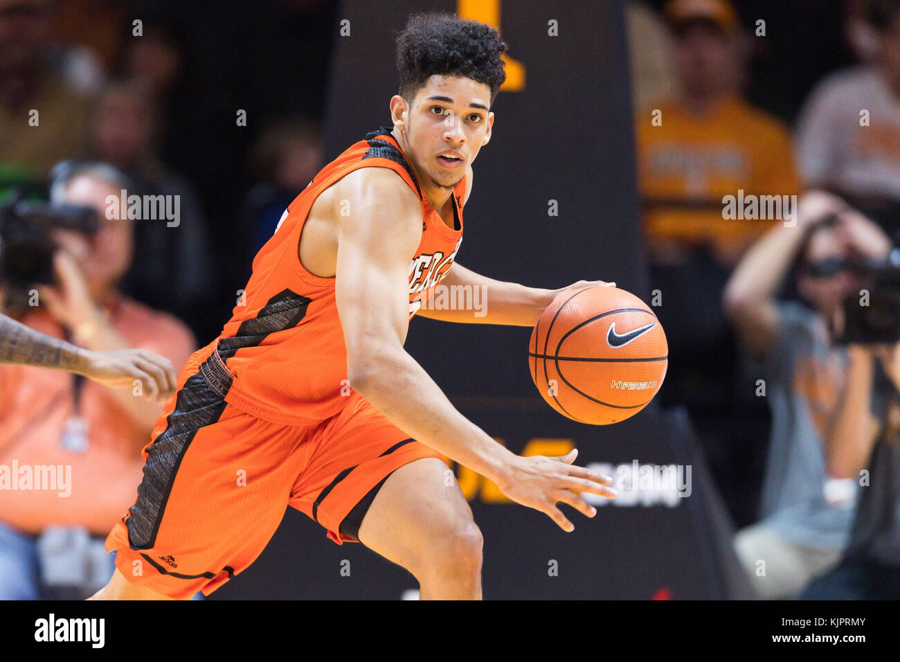 November 29, 2017: Marcus Cohen #3 of the Mercer Bears brings the ball ...
