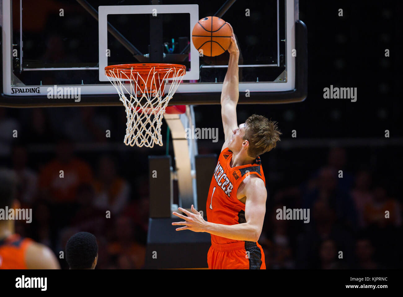 November 29, 2017: Cory Kilby #1 of the Mercer Bears dunks the ball ...