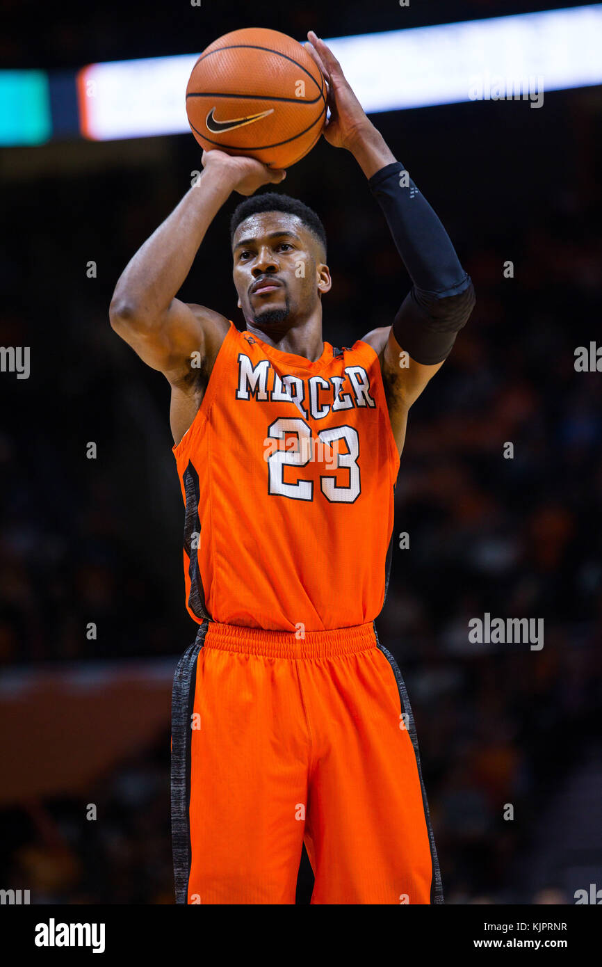 November 29, 2017: Marcus Cohen #3 of the Mercer Bears shoots a free ...