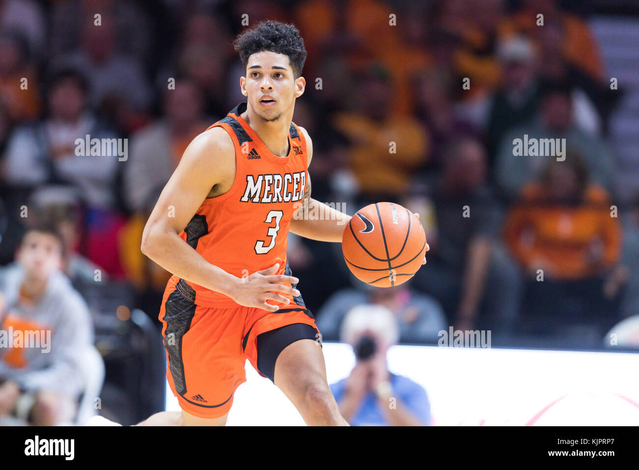 November 29, 2017: Marcus Cohen #3 of the Mercer Bears brings the ball ...