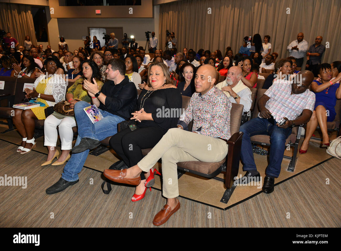 MIAMI, FL - MAY 18: Former President of Haiti Michel J. Martelly in ...