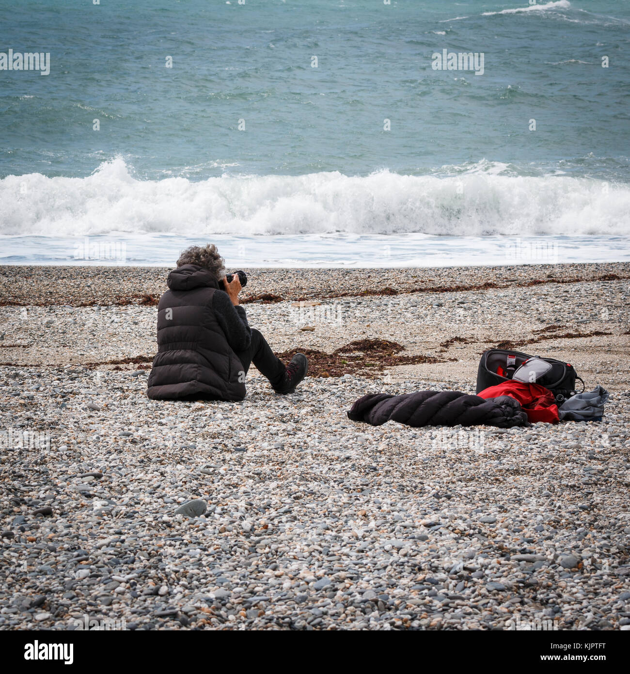 A photograph of the photographer. Monro Beach on the West Coast Stock ...