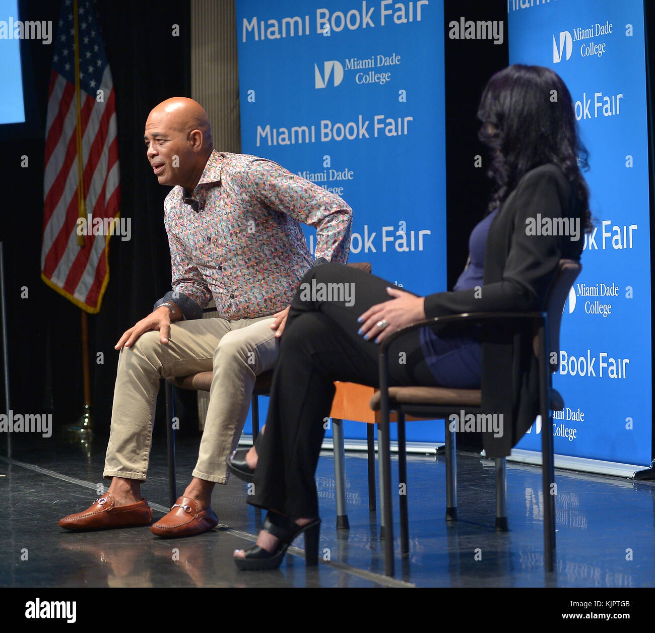 MIAMI, FL - MAY 18: Former President of Haiti Michel J. Martelly in ...