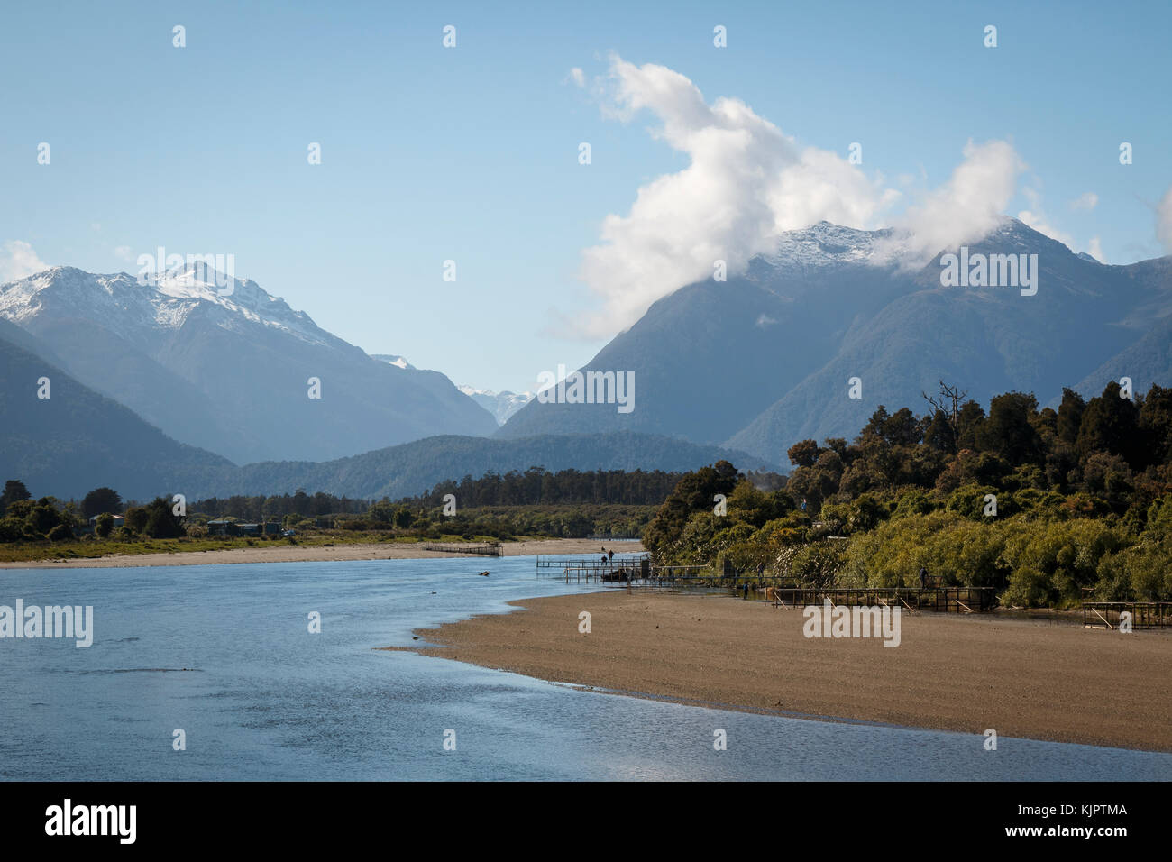 Whitebaiting on the Okuru River Stock Photo - Alamy