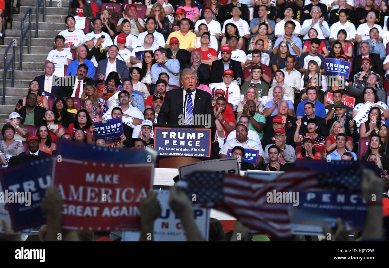 SUNRISE, FL - AUGUST 10: Donald Trump during Donald J. Trump campaign ...