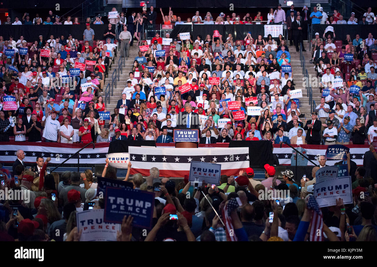 SUNRISE, FL - AUGUST 10: Donald Trump during Donald J. Trump campaign ...