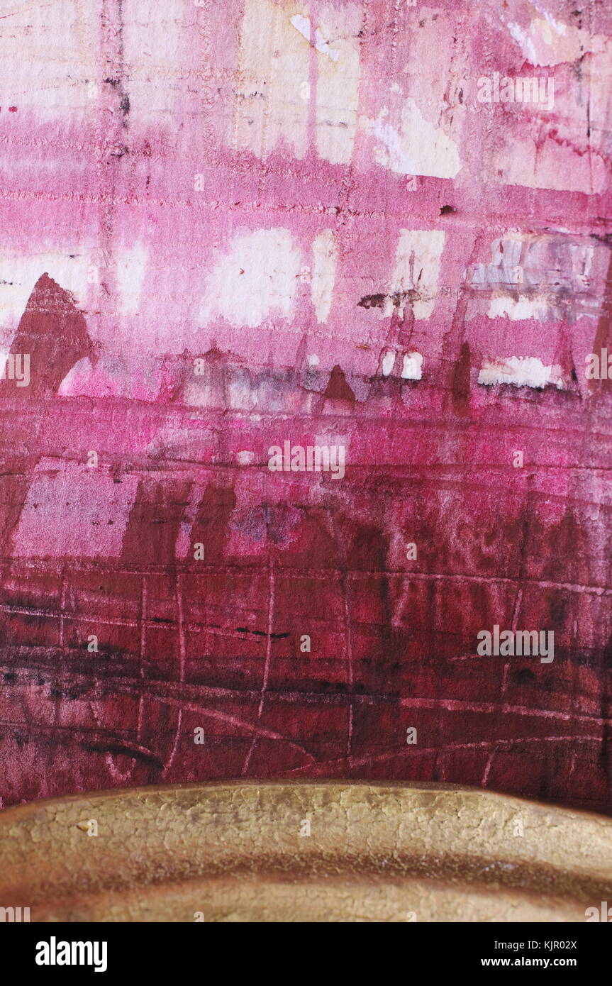 Abstract kinds of paintings with strong expressive and informal colours ...