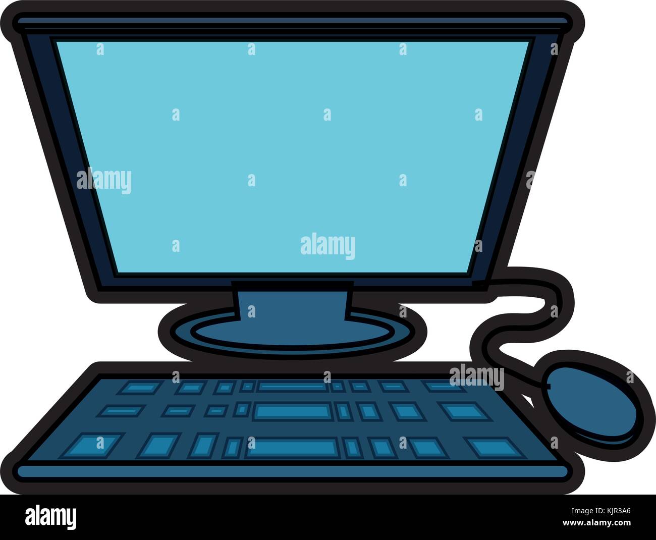 computer with keyboard and mouse icon Stock Vector Image & Art - Alamy