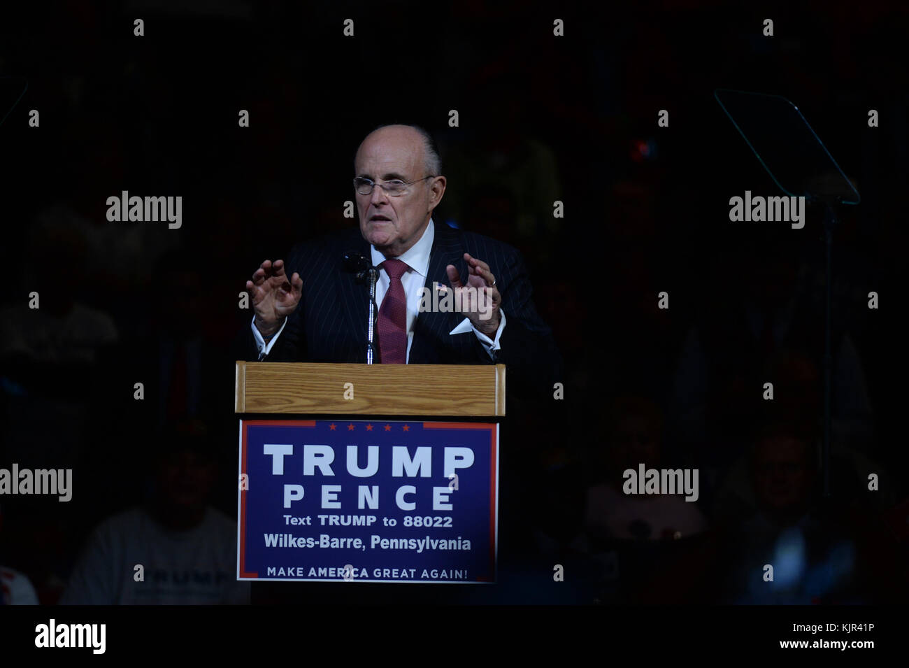 WILKES-BARRE, PA - OCTOBER 10: Republican presidential nominee Donald ...