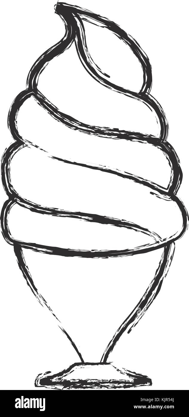 ice cream in glass vector illustration Stock Vector Image & Art - Alamy