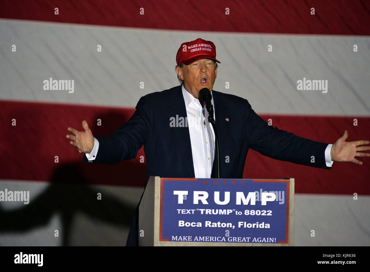 BOCA RATON, FL - MARCH 13: Republican presidential candidate Donald ...