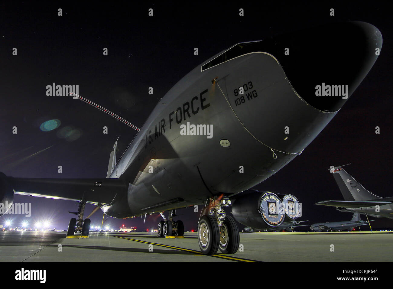 A New Jersey National Guard KC-135R Stratotanker from the 108th Wing ...