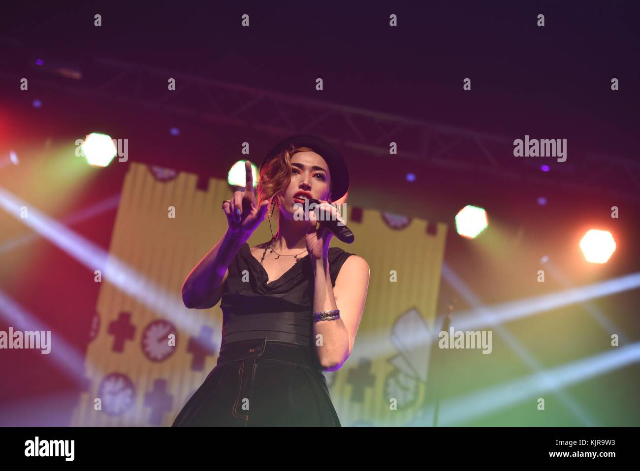 Napoli, Italy. 24th Nov, 2017. Italian singer Nina Zilli performs on ...