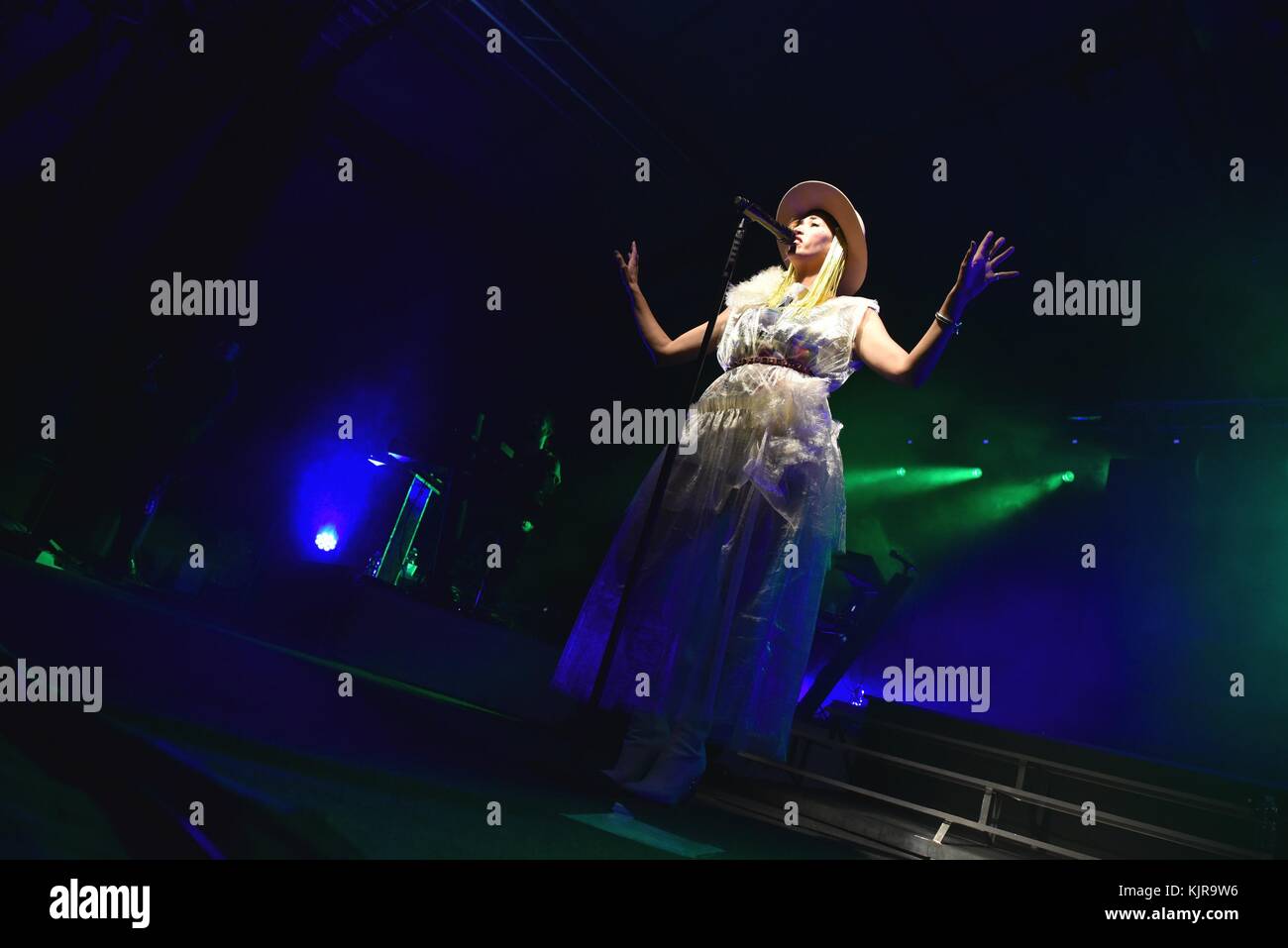 Napoli, Italy. 24th Nov, 2017. Italian singer Nina Zilli performs on ...